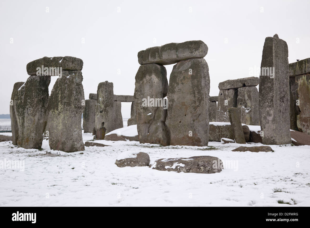 Stonehenge in the snow, Wiltshire, England, UK Stock Photo - Alamy