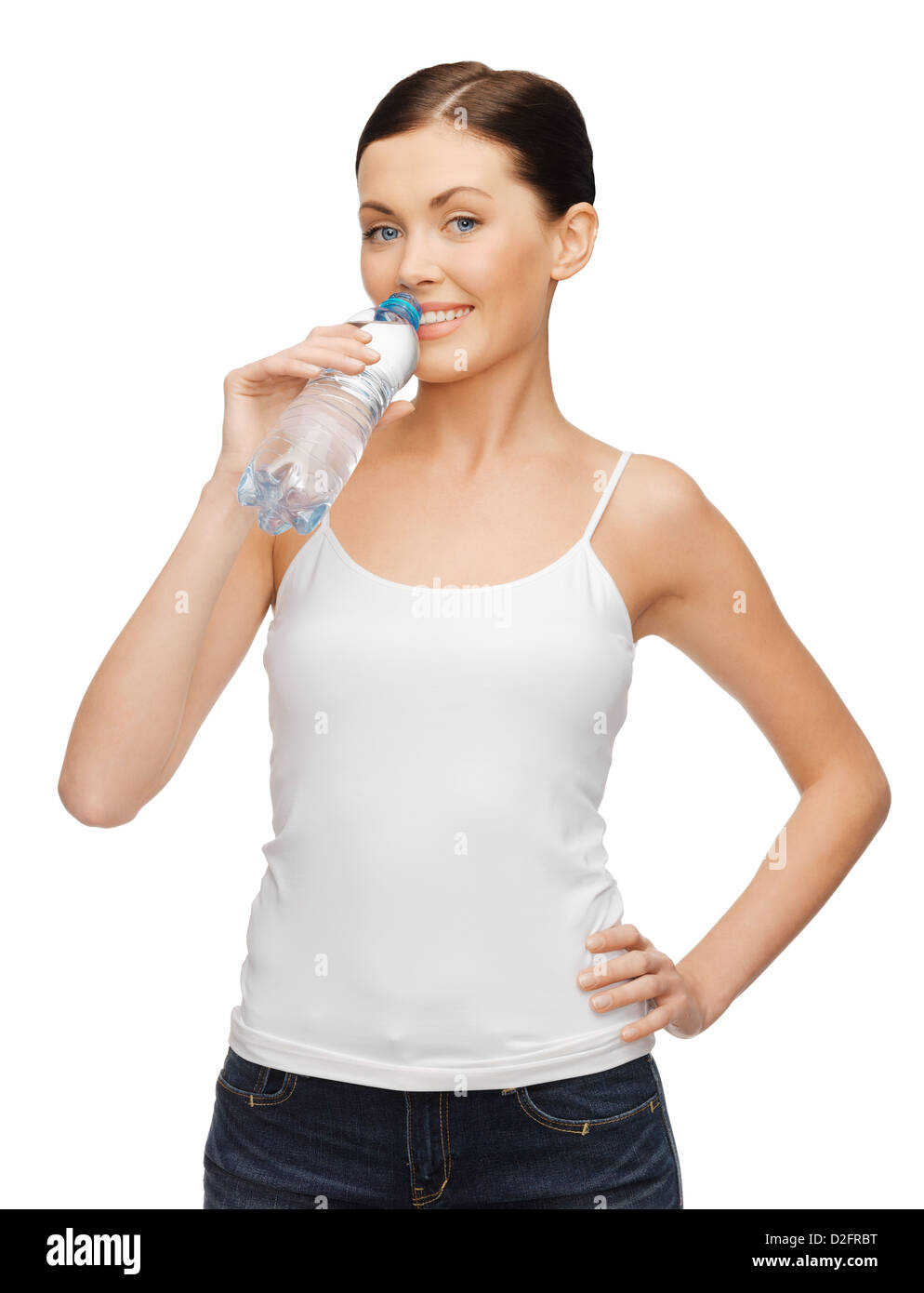 woman with bottle of water Stock Photo - Alamy