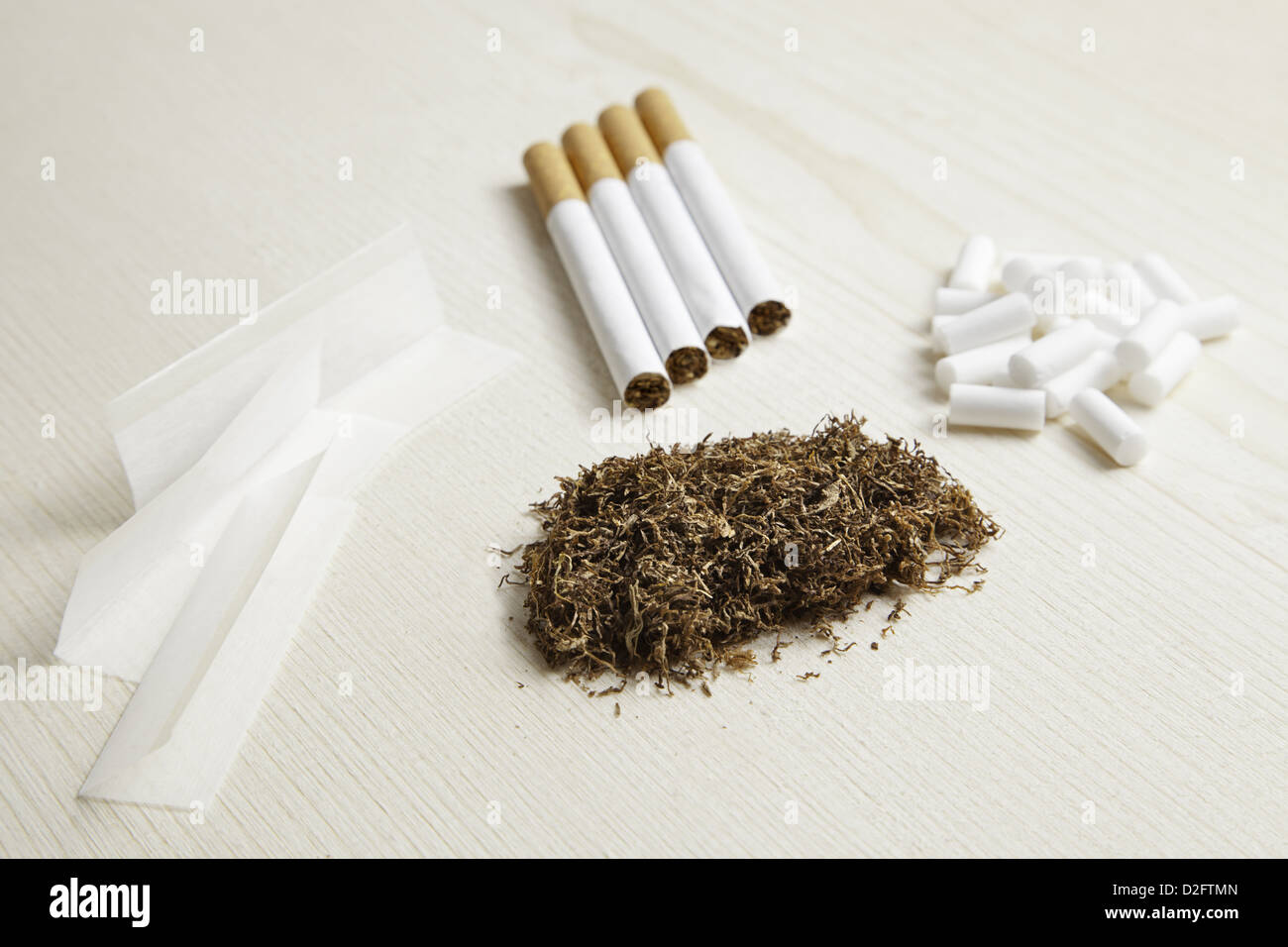 Types of snuff, cigarettes and snuff rolling, dangerous addiction Stock ...