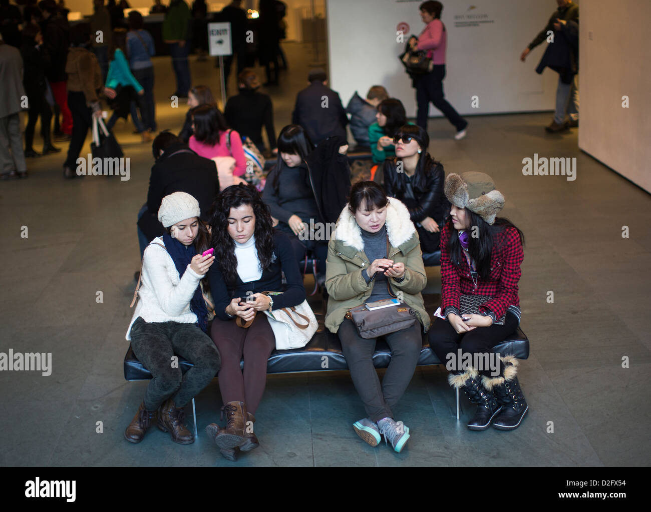 People attending the shows at the Museum of Modern Art in New York City ...