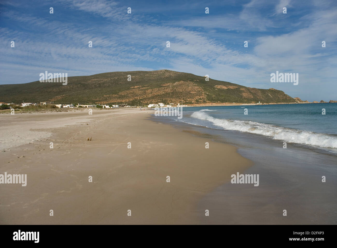 Beach by El Haouaria at the tip of the Cap Bon peninsula in Tunisia ...