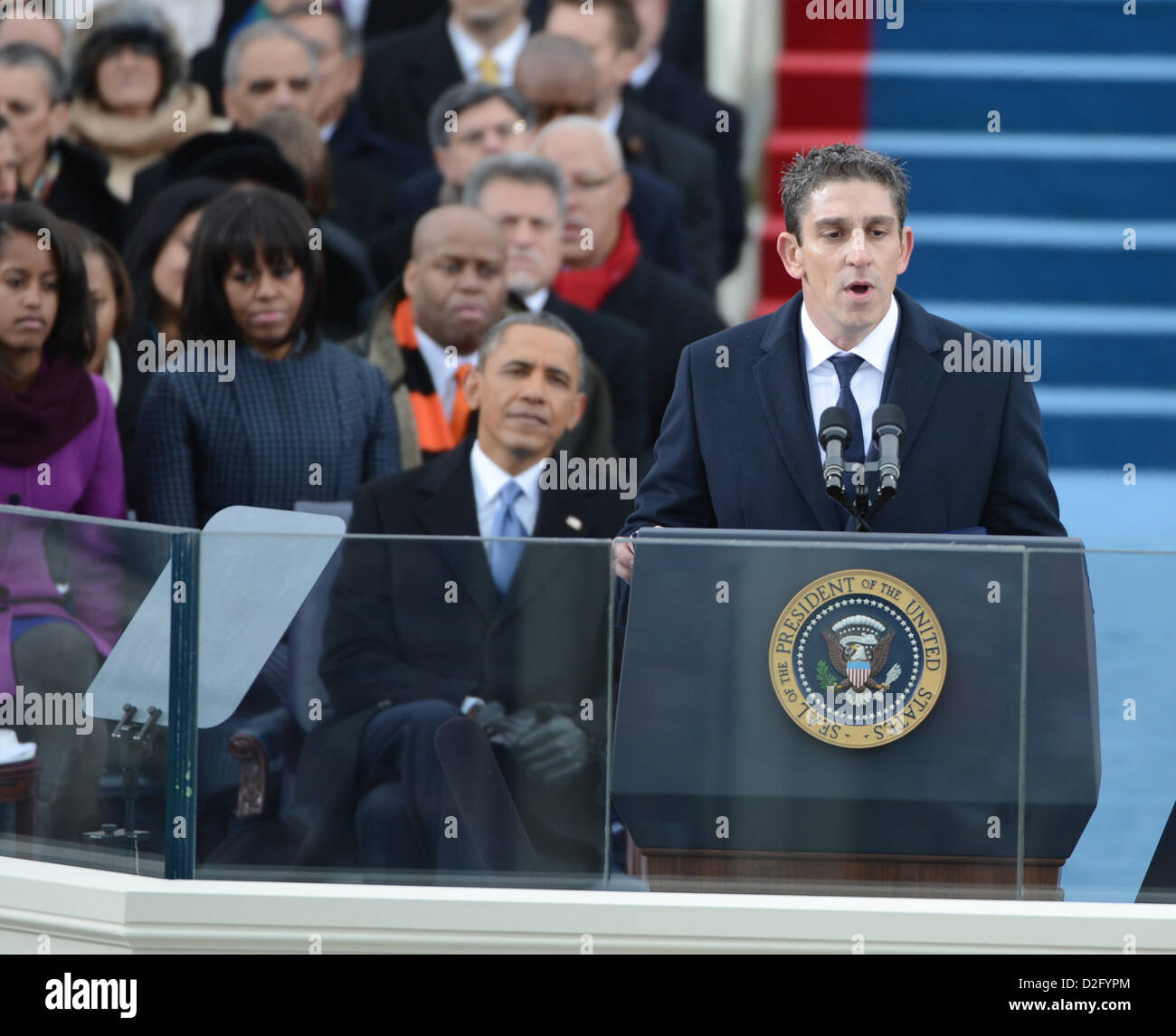 Washington DC, USA. 21st January 2013. Inaugural Poet Richard Blanco ...