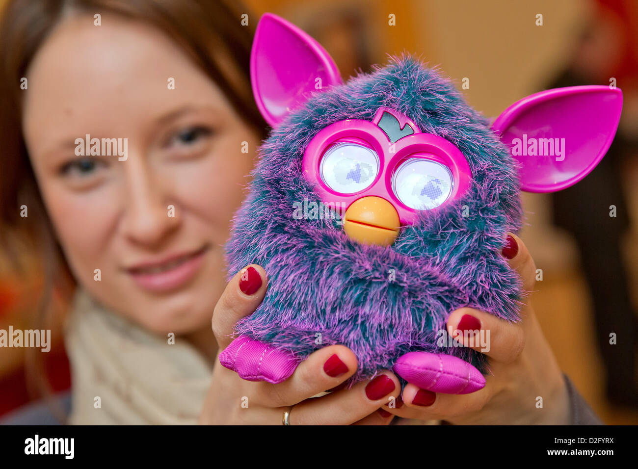 An electronic Furby from toy manufacturer Hasbro is pictured during the ...