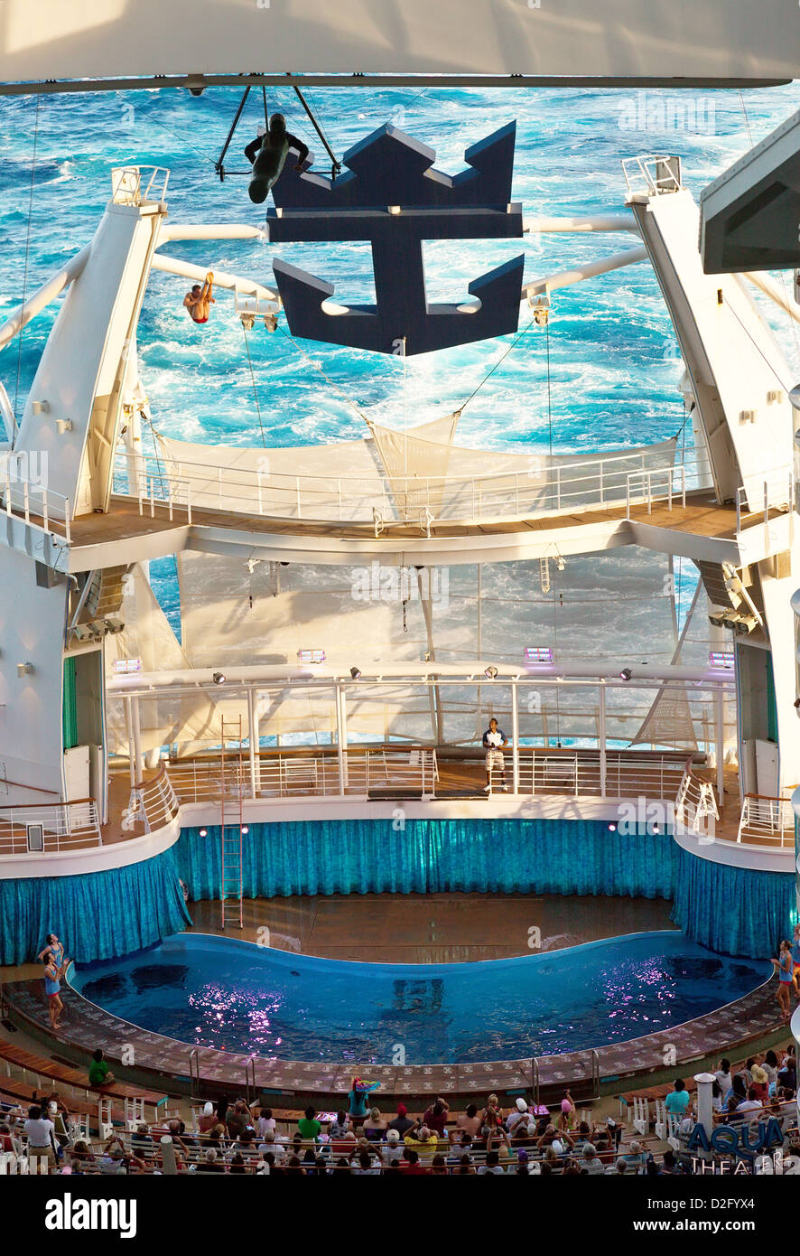 High Dive on a Cruise Ship Stock Photo - Alamy