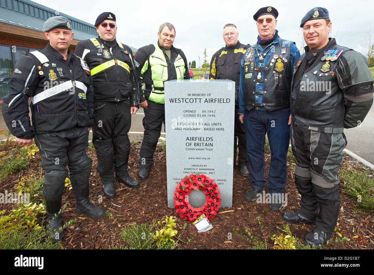 Royal British Legion Riders Branch members during the unveiling of a ...