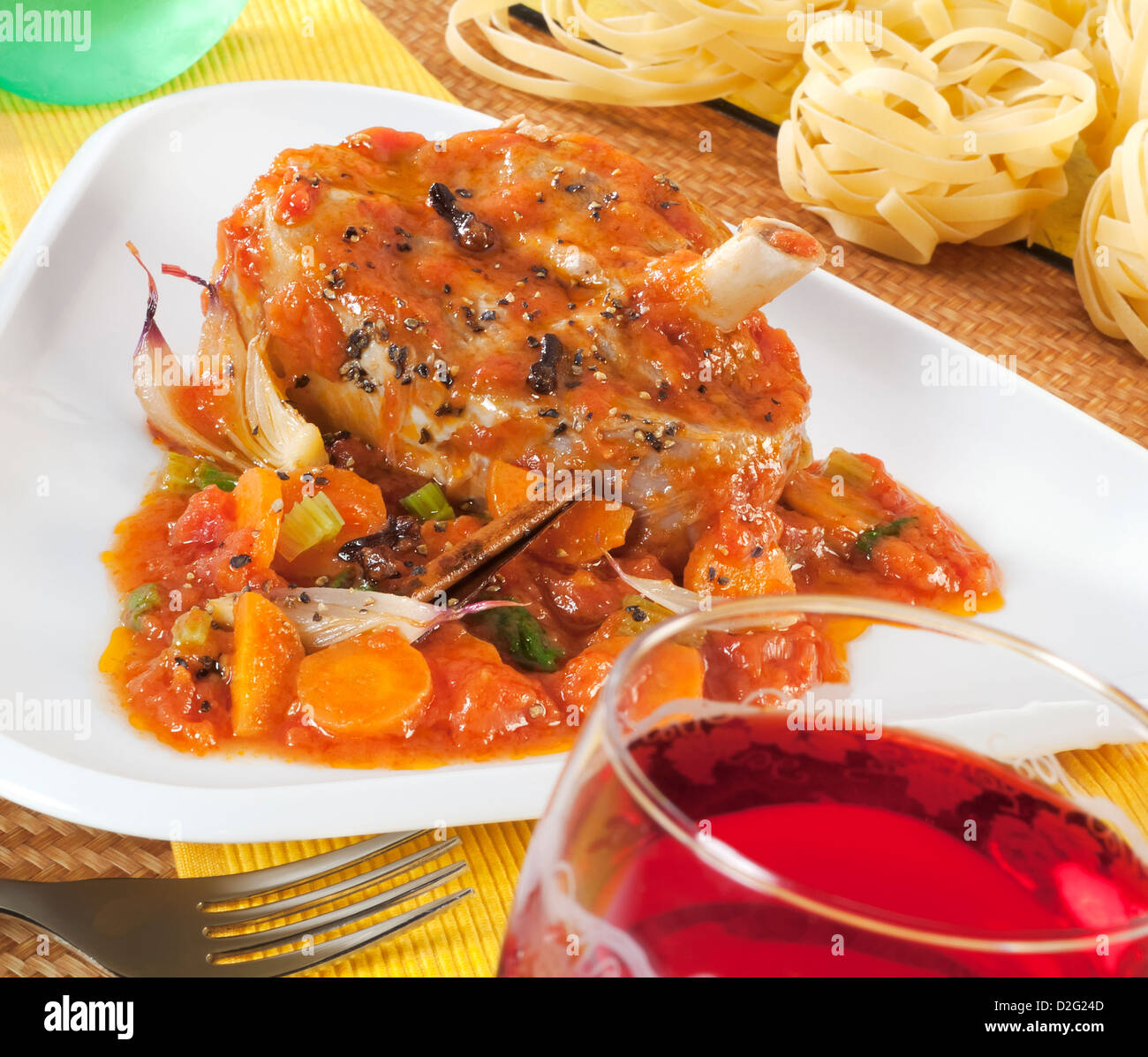 Braised lamb shank Stock Photo - Alamy