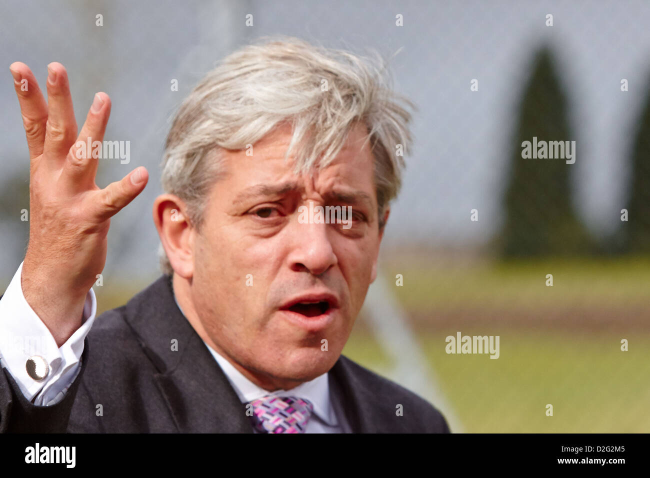 Speaker and Buckingham MP John Bercow pictured while unveiling a ...