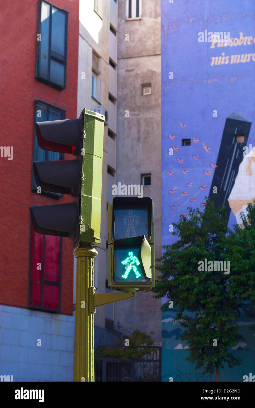 Traffic lights green cross man hi-res stock photography and images - Alamy