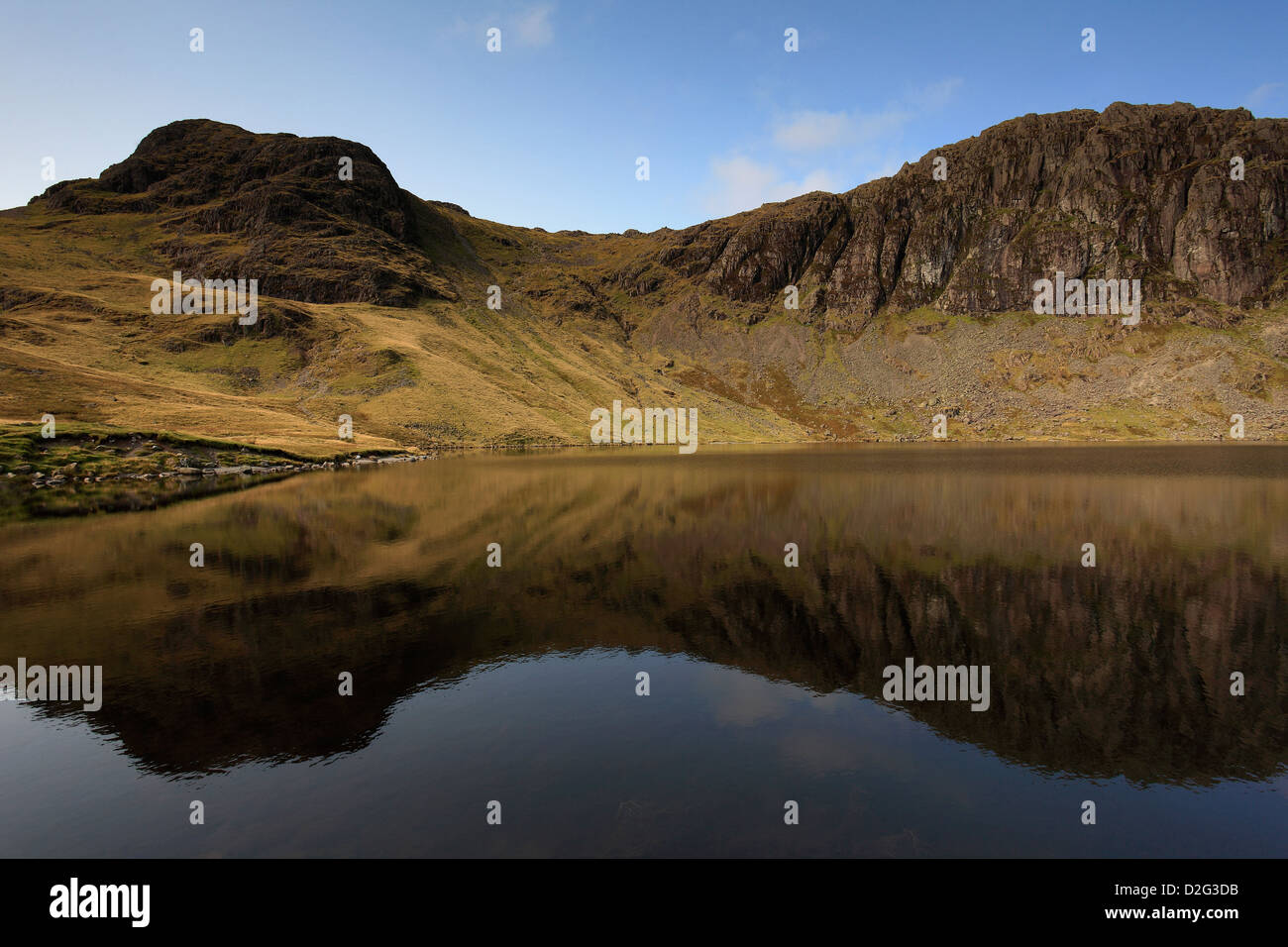 Stickle Tarn, Pavey Ark, Harrison Stickle Fells the Langdale Pikes ...