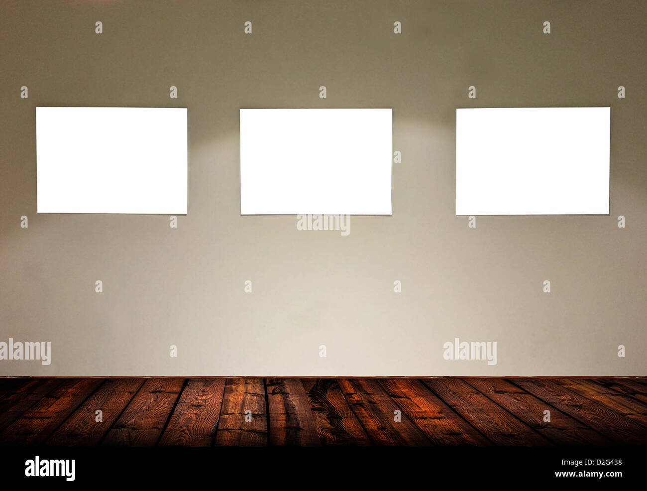 Empty frames in gallery room Stock Photo - Alamy