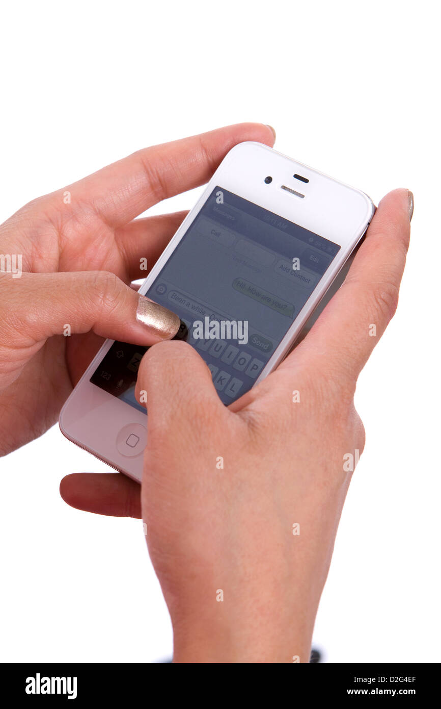 Texting a message hi-res stock photography and images - Alamy