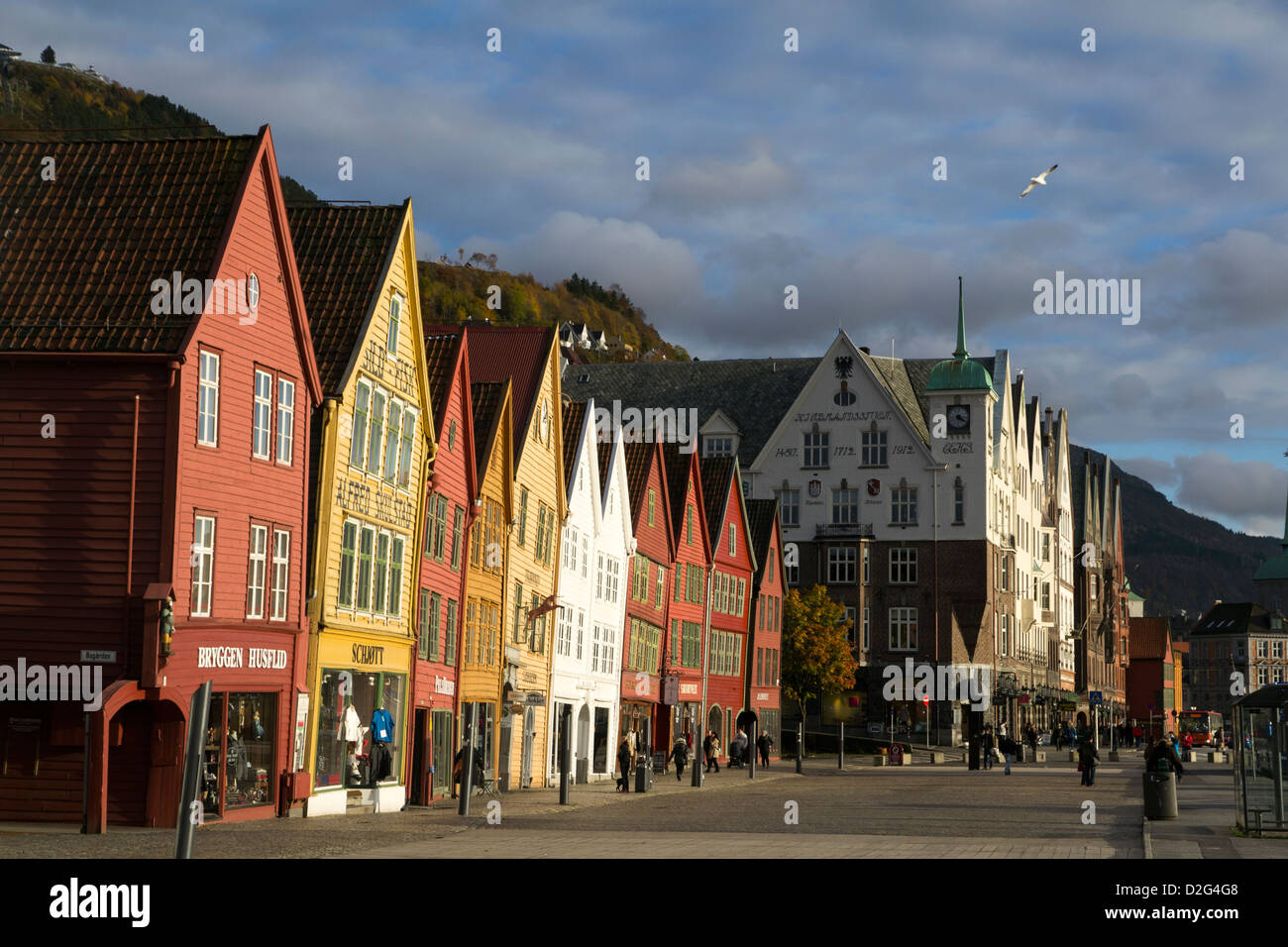 Bryggen as seen in Autumn, Bergen Stock Photo - Alamy
