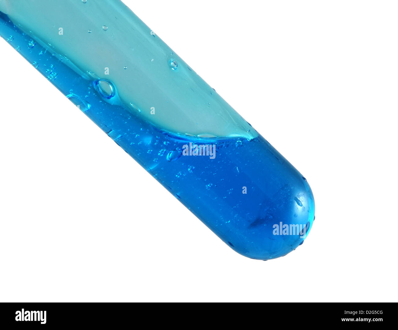 Test tube with a dark blue liquid on a white background Stock Photo - Alamy