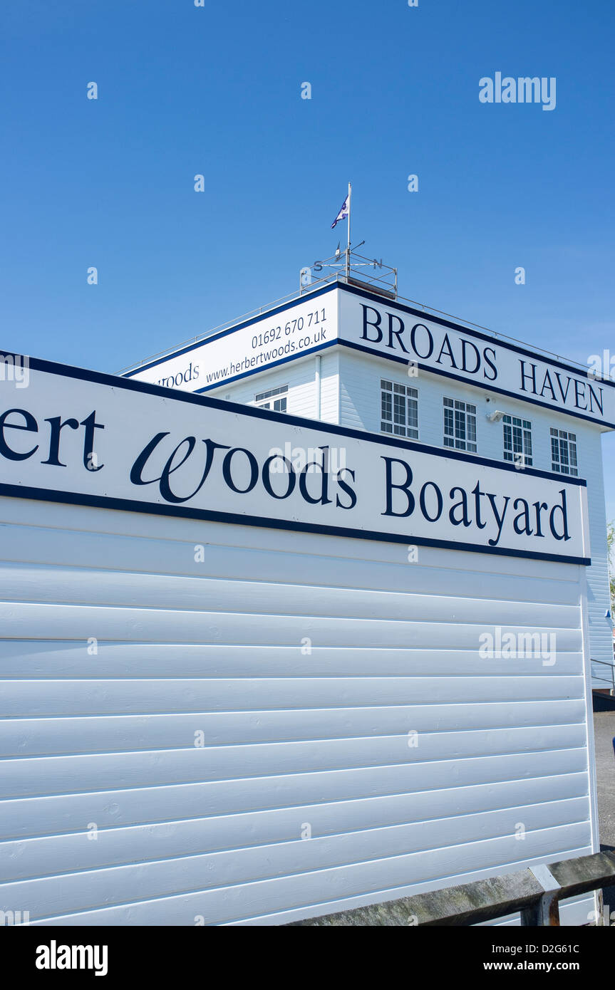 Herbert Woods Tower at the Broads Haven Boatyard Potter Heigham Norfolk ...