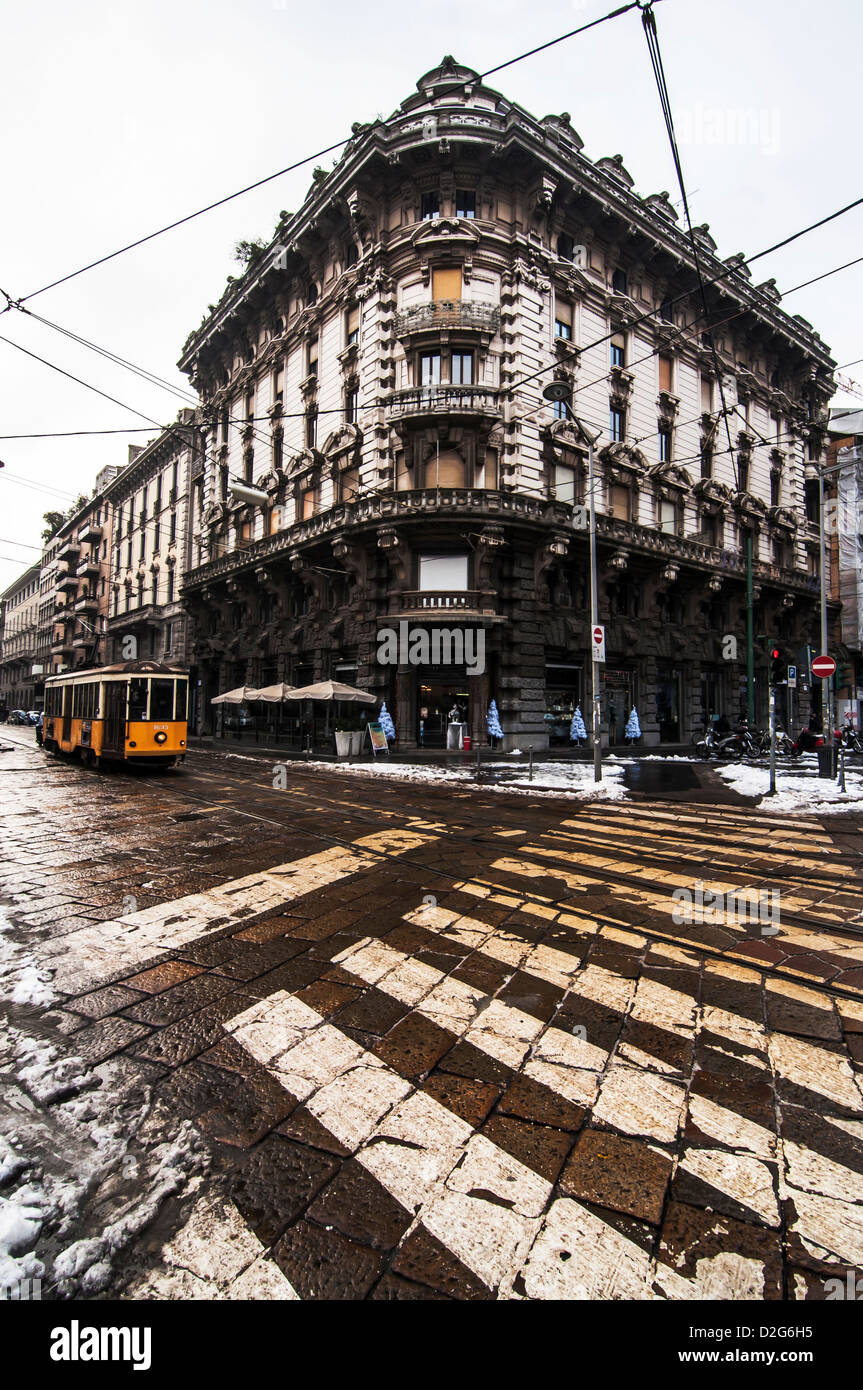 street and cityscape in Milan, Italy Stock Photo - Alamy