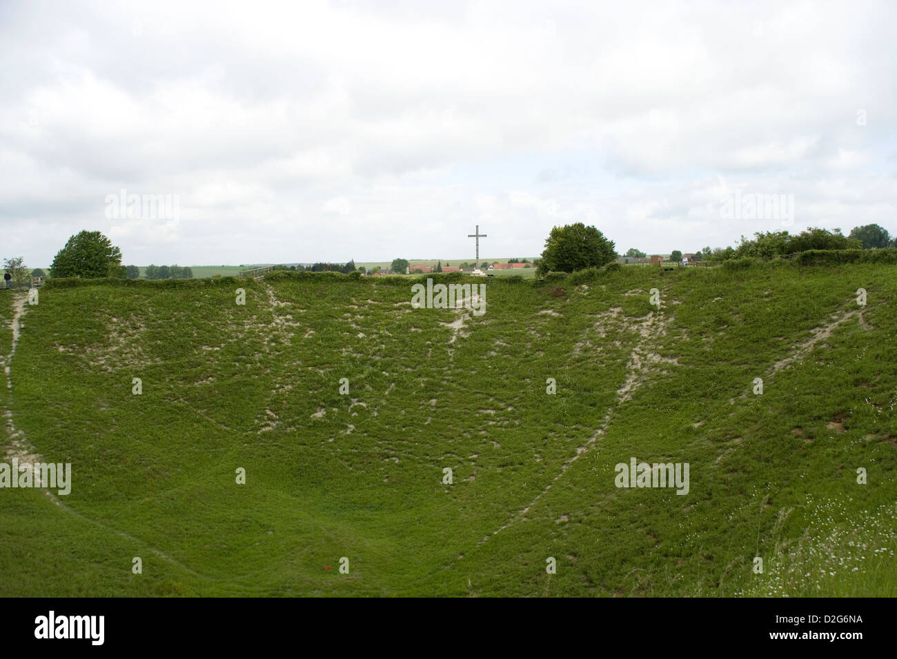 Lochnagar Crater in La Boiselle on the Somme in France, the site of a ...