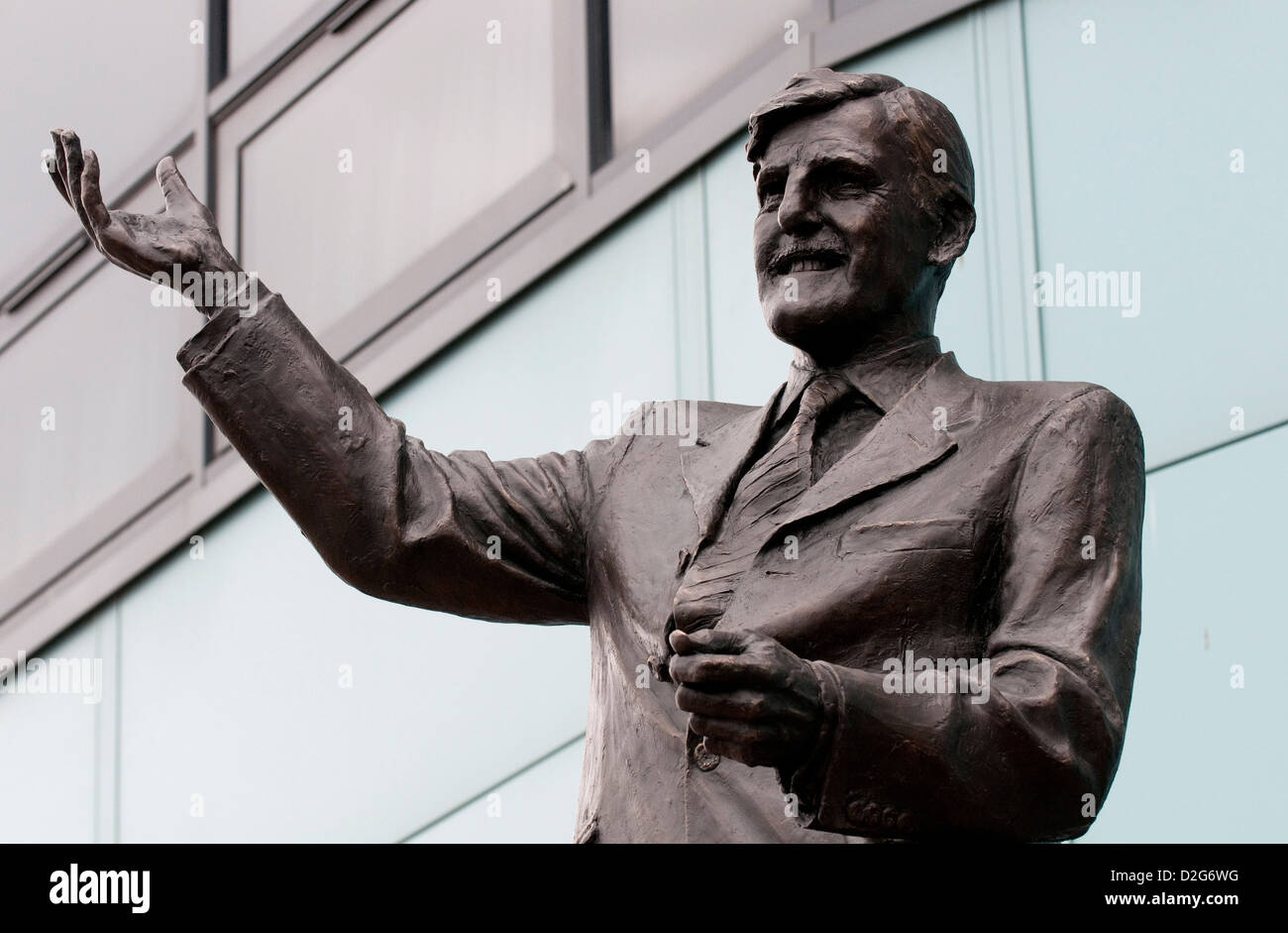 Statue of football legend Jimmy Hill, former Coventry City FC manager ...