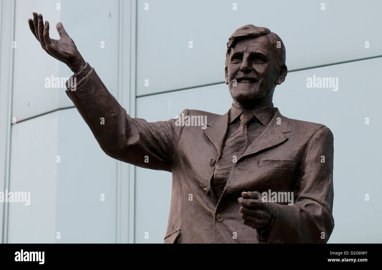 Statue of football legend Jimmy Hill, former Coventry City FC manager ...