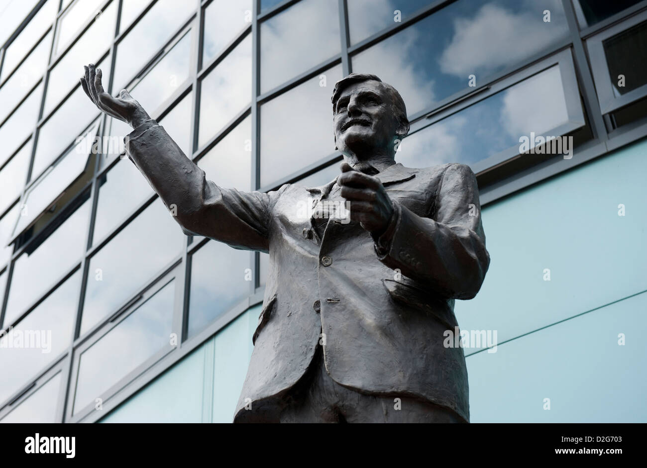 Statue of football legend Jimmy Hill, former Coventry City FC manager ...