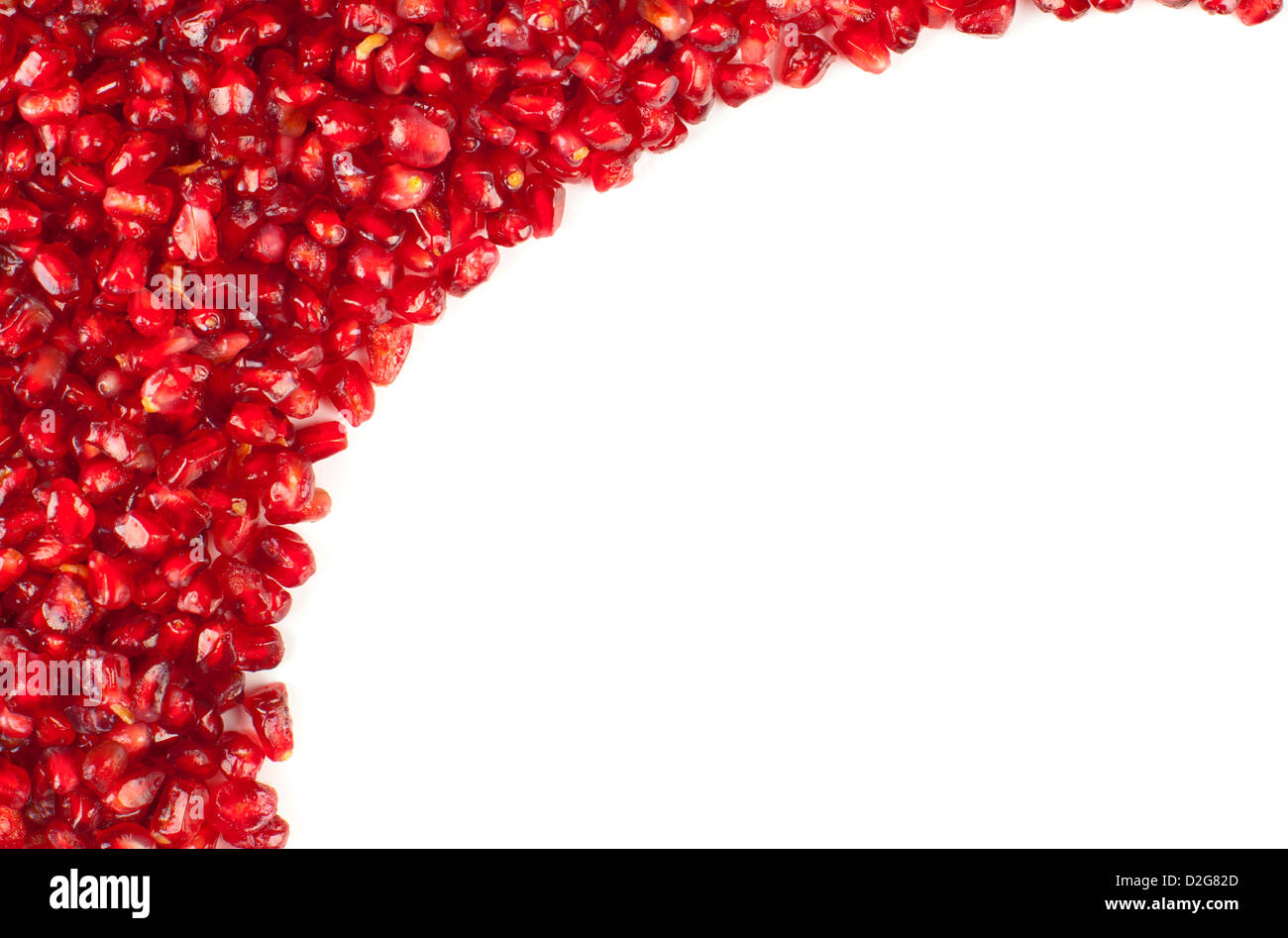 Pomegranate frame on white background Stock Photo - Alamy