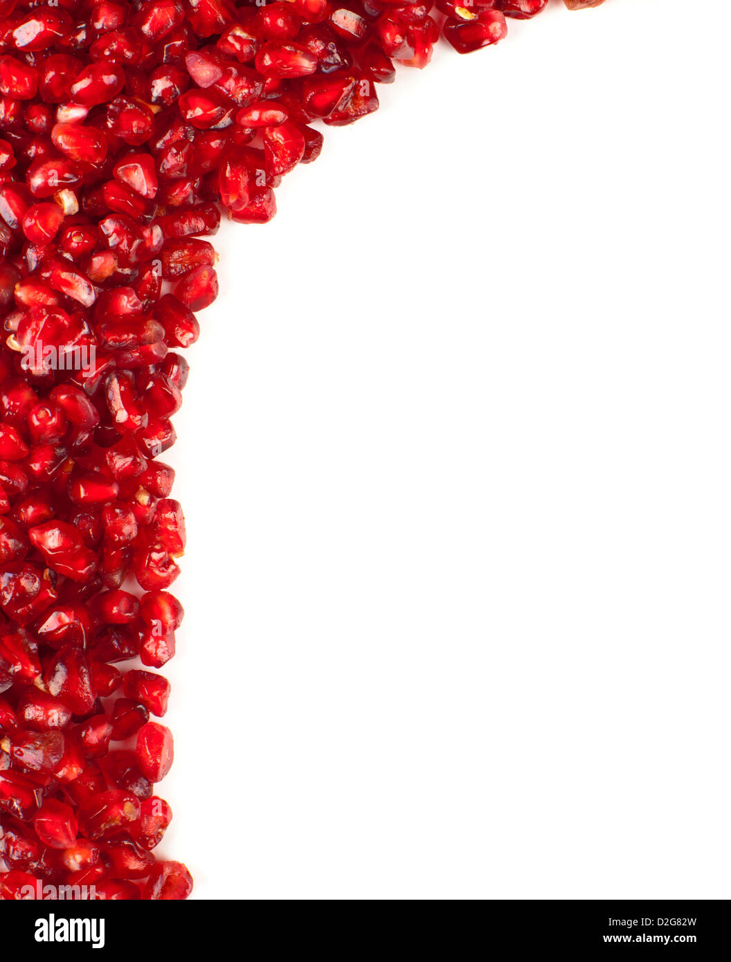 Pomegranate frame on white background Stock Photo - Alamy