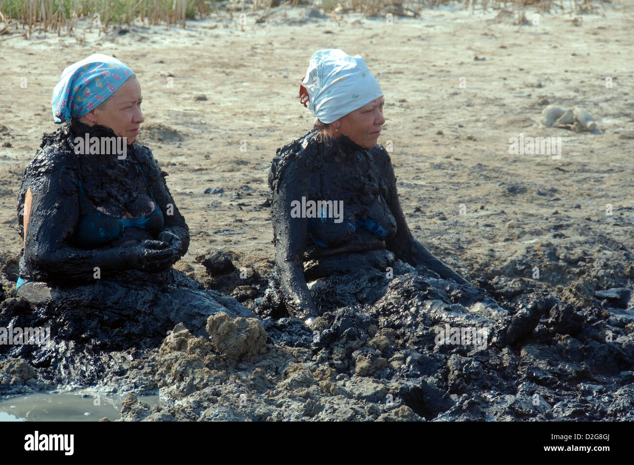 The mud health spa Kuyalnik, Odessa, Kuyalnik Estuary, Ukraine, Eastern ...