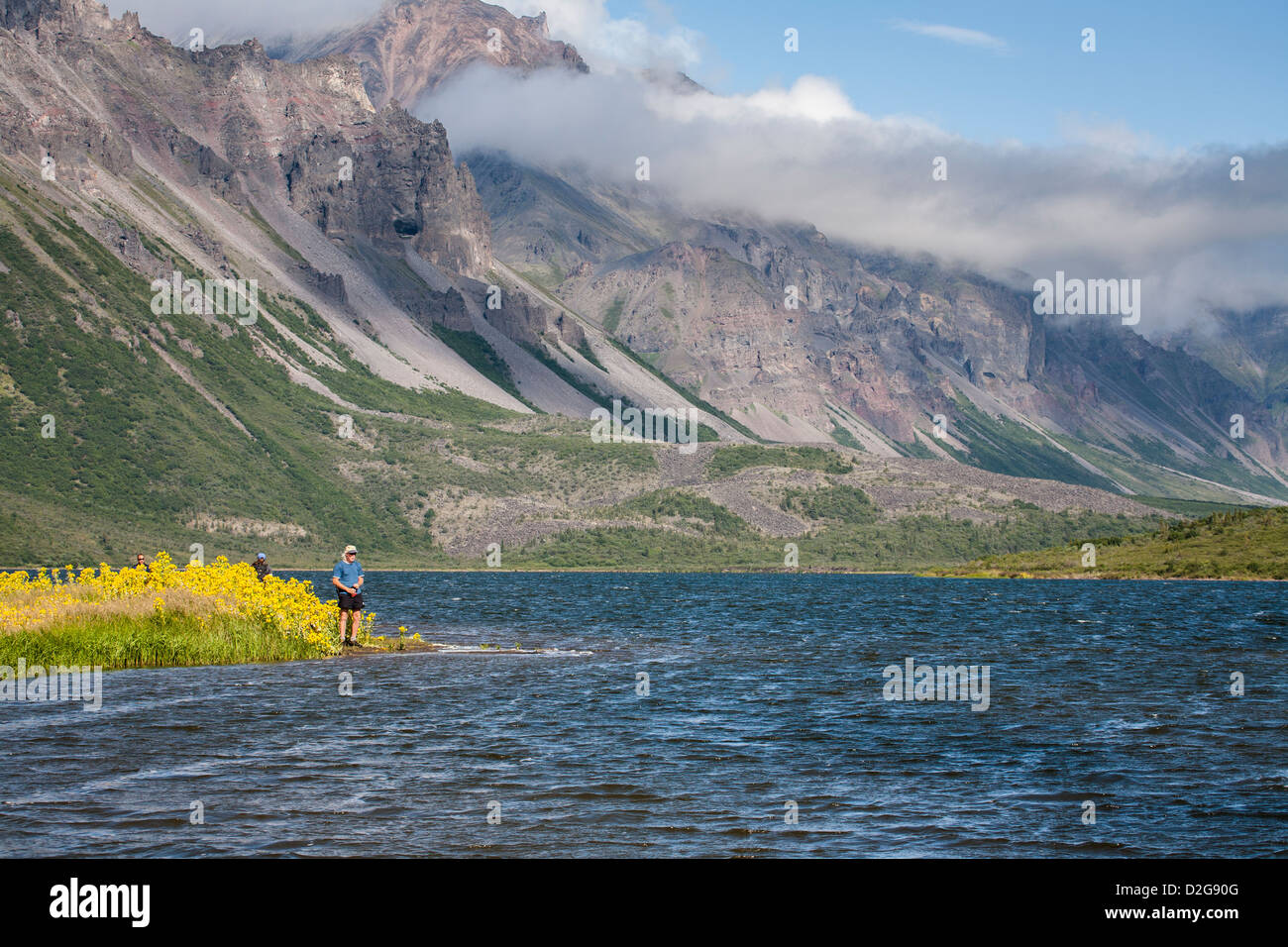 Fred Dure fishing on Grizzly lake (near Jacksina river), Wrangell-St ...