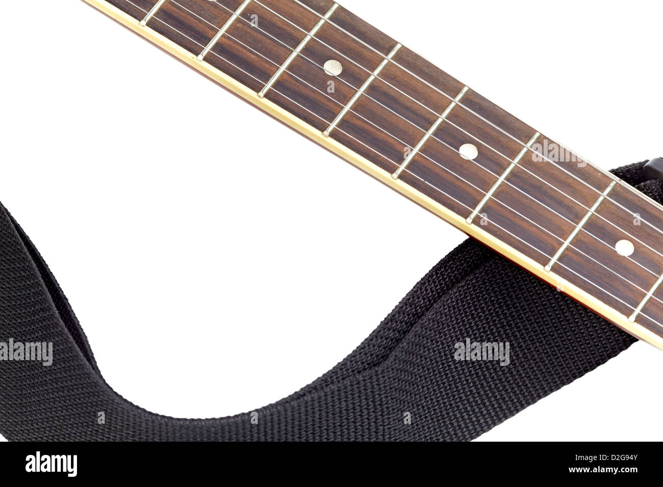 Isolated acoustic guitar fingerboard Stock Photo - Alamy