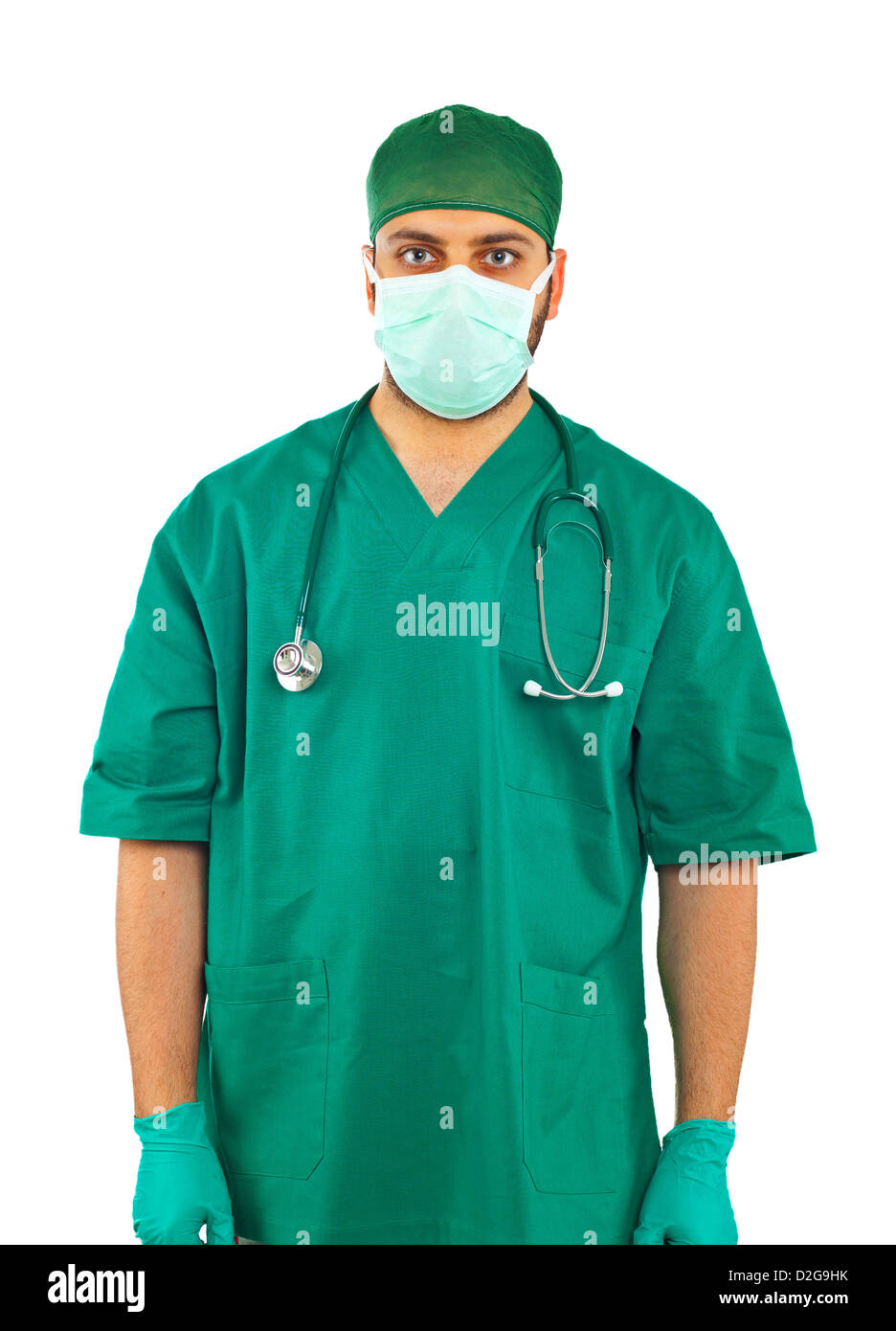 Isolated surgeon on white background Stock Photo - Alamy