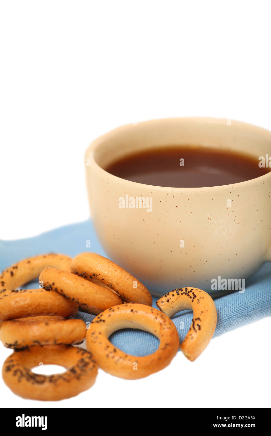 A cup of tea with russian dried bake rings Stock Photo - Alamy