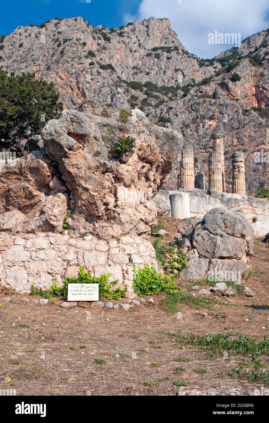 The Rock of Sibyl at Delphi;Greece Stock Photo - Alamy