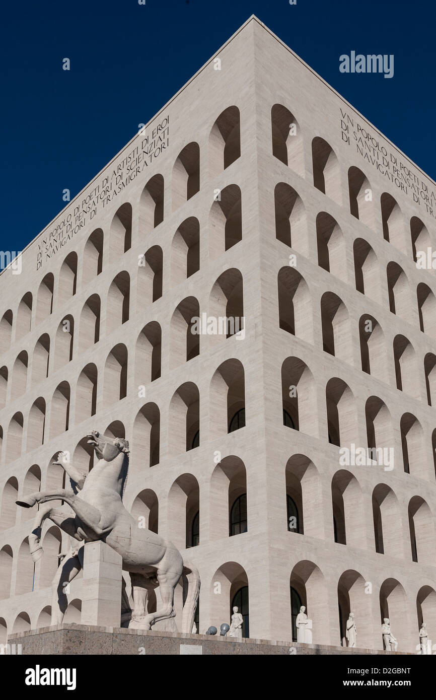 Palazzo della Civilta Italiana, EUR, constructed between 1938 to 1943 ...