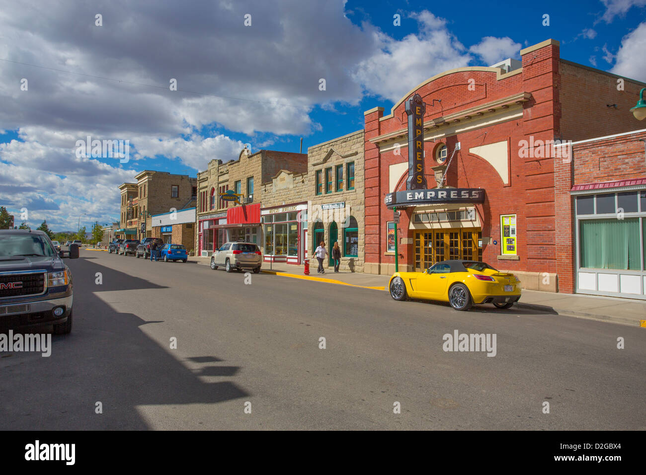 Historic area of Main Street in Fort Macleod in Alberta Canada Stock ...