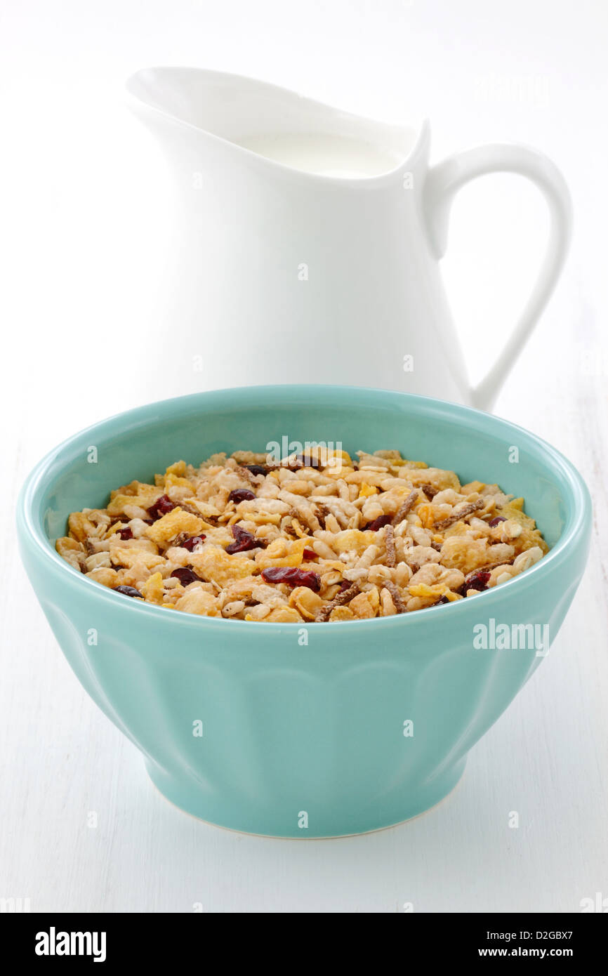 Delicious and nutritious lightly toasted breakfast muesli or granola ...