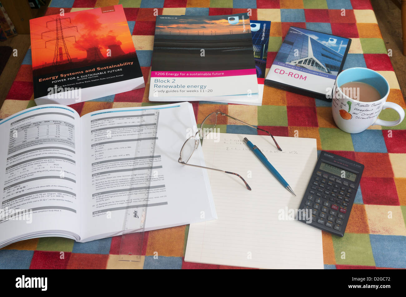 Home study with the open University, learning materials on kitchen ...