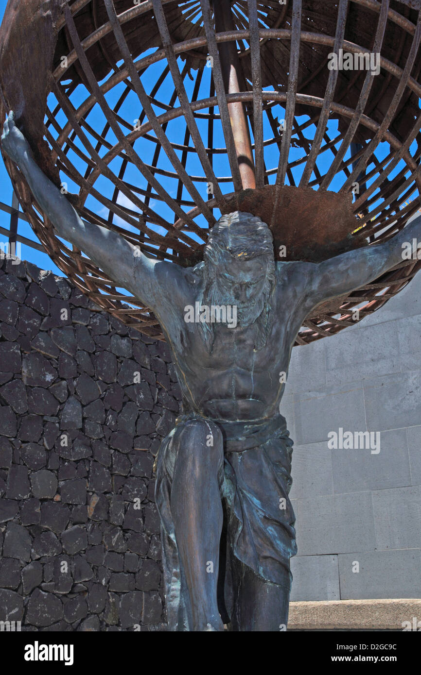 Atlas metal statue Stock Photo - Alamy