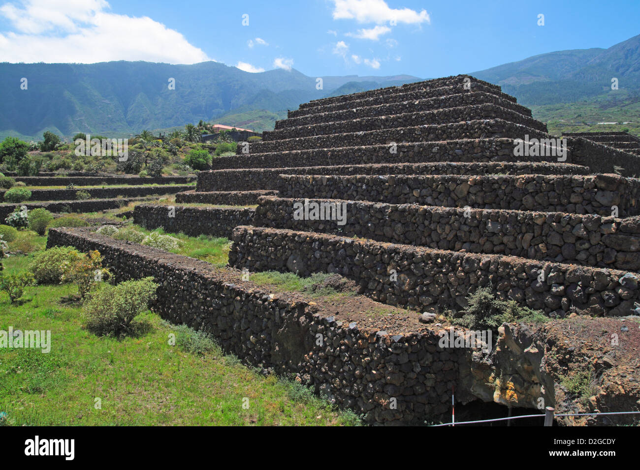 Guanche Pyramids exhibition in Güimar municipality (Tenerife island ...