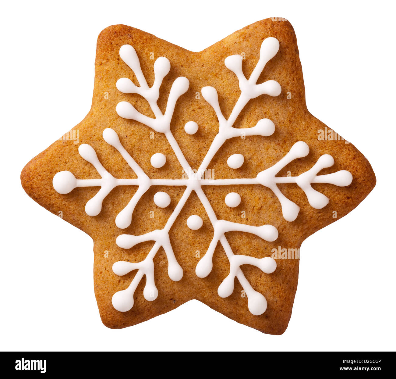 Star shape christmas gingerbread isolated on white background Stock ...