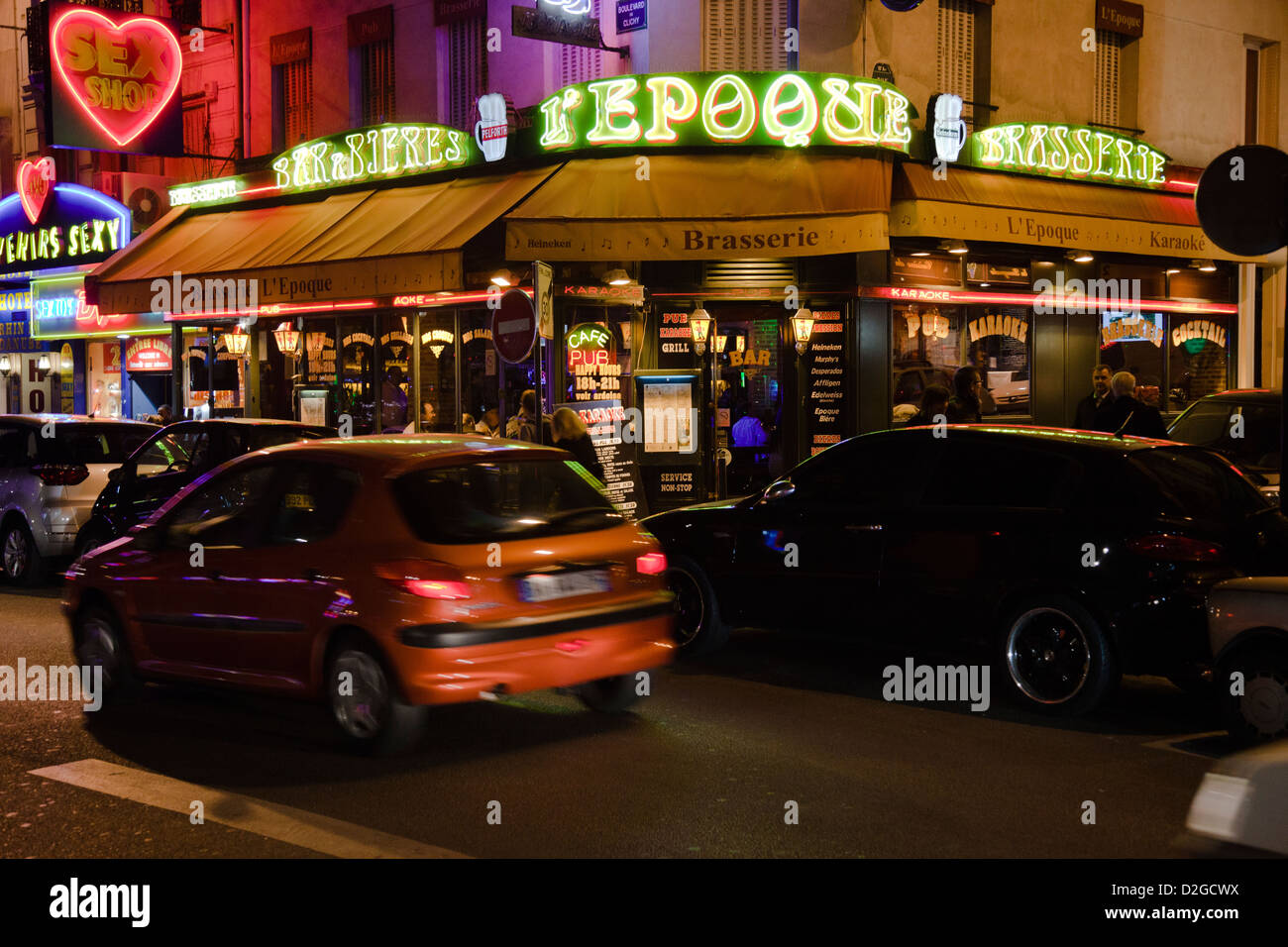 Boulevard de Clichy - a red-light district in Paris Stock Photo - Alamy