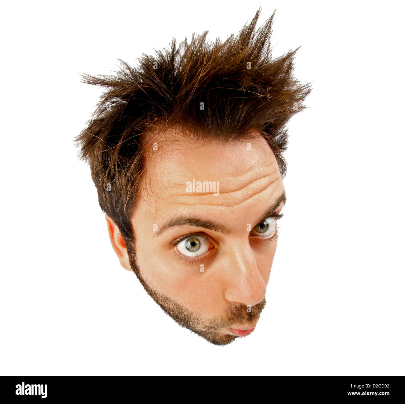 WOW face on white background Stock Photo - Alamy