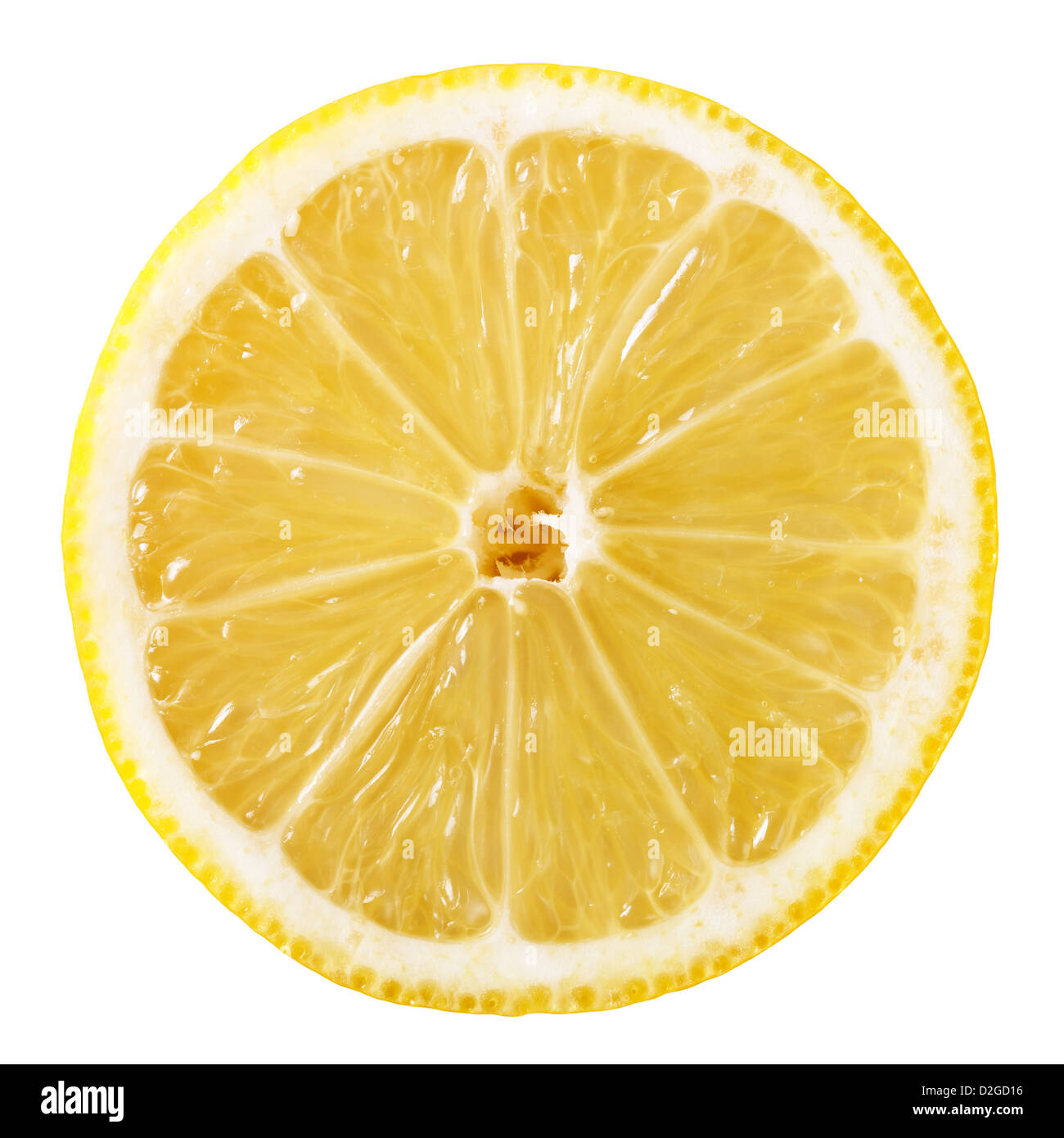 Slice of fresh lemon isolated on white background Stock Photo - Alamy