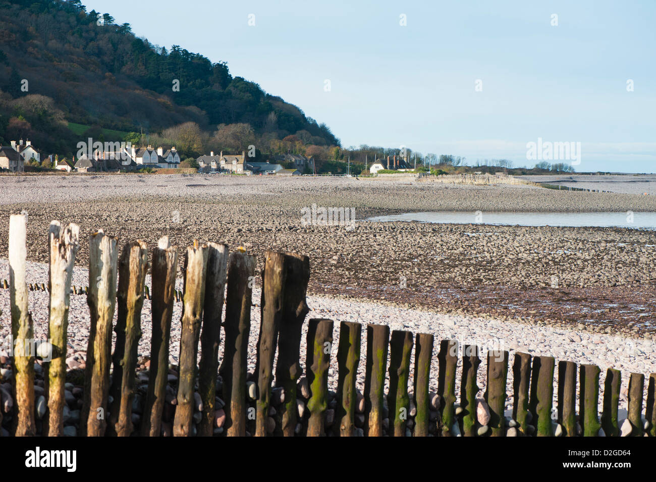 The beach at Porlock Weir, Somerset, England, United Kingdom Stock ...