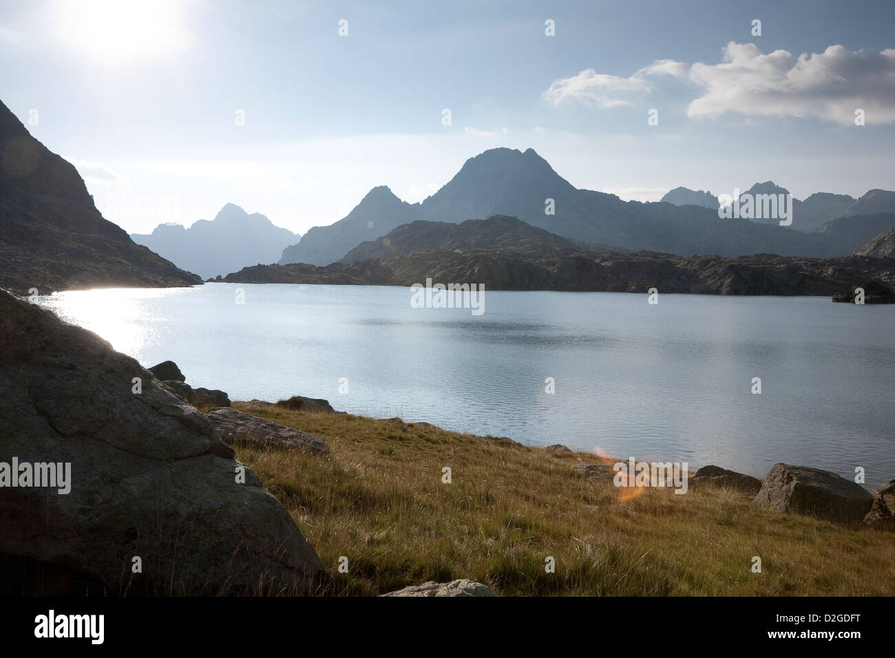 Sunrise at Estany de Tort de Rius along the GR 11 footpath in the ...