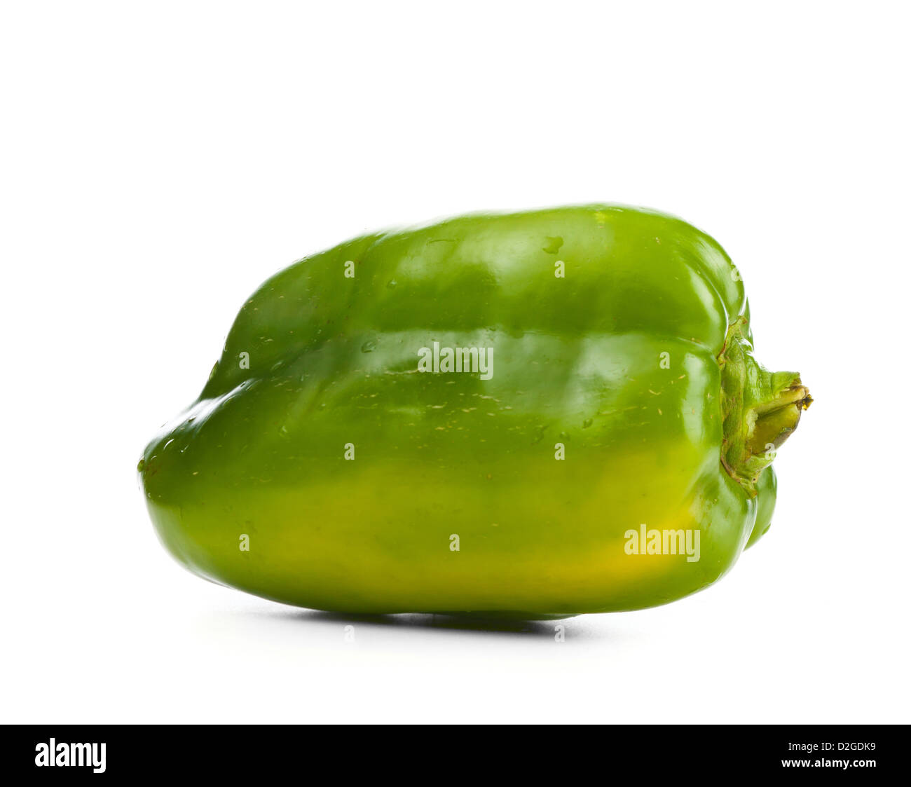 Isolated green pepper on white background Stock Photo - Alamy