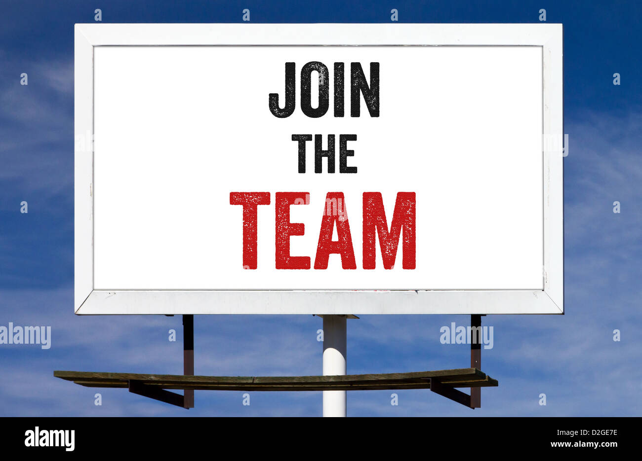 Join The Team Advertising Billboard Sign Stock Photo - Alamy