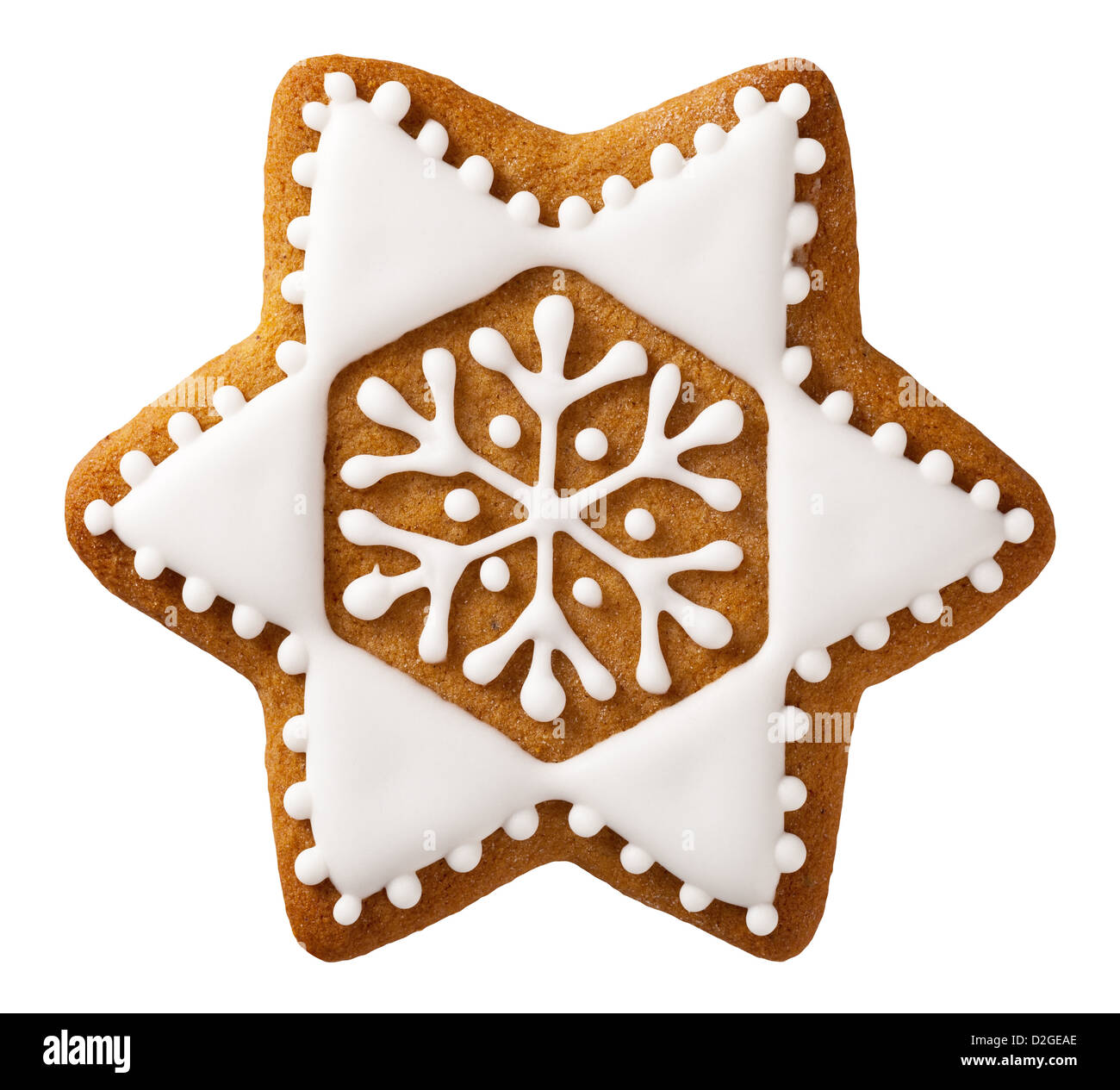 Christmas gingerbread isolated on white background, star shape Stock ...
