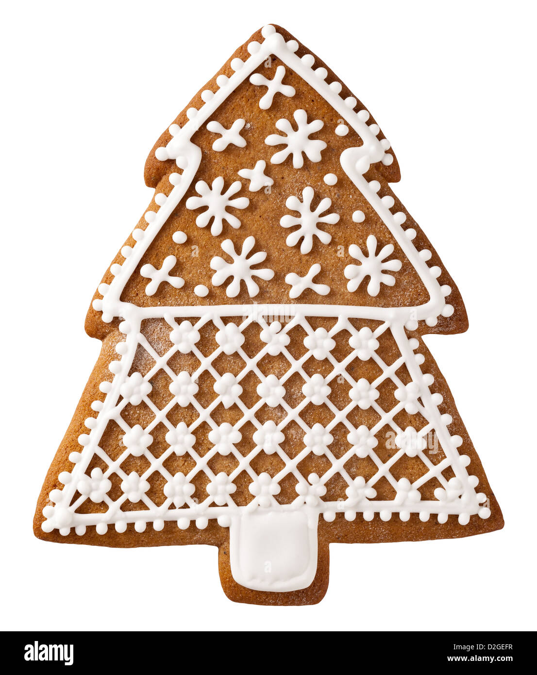 Christmas tree gingerbread isolated on white background Stock Photo - Alamy