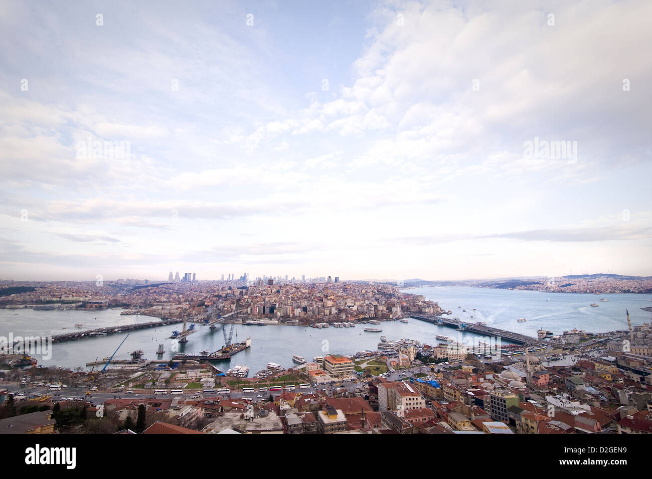 The Golden Horn and Bosporus from above is a stunning bird perspective ...