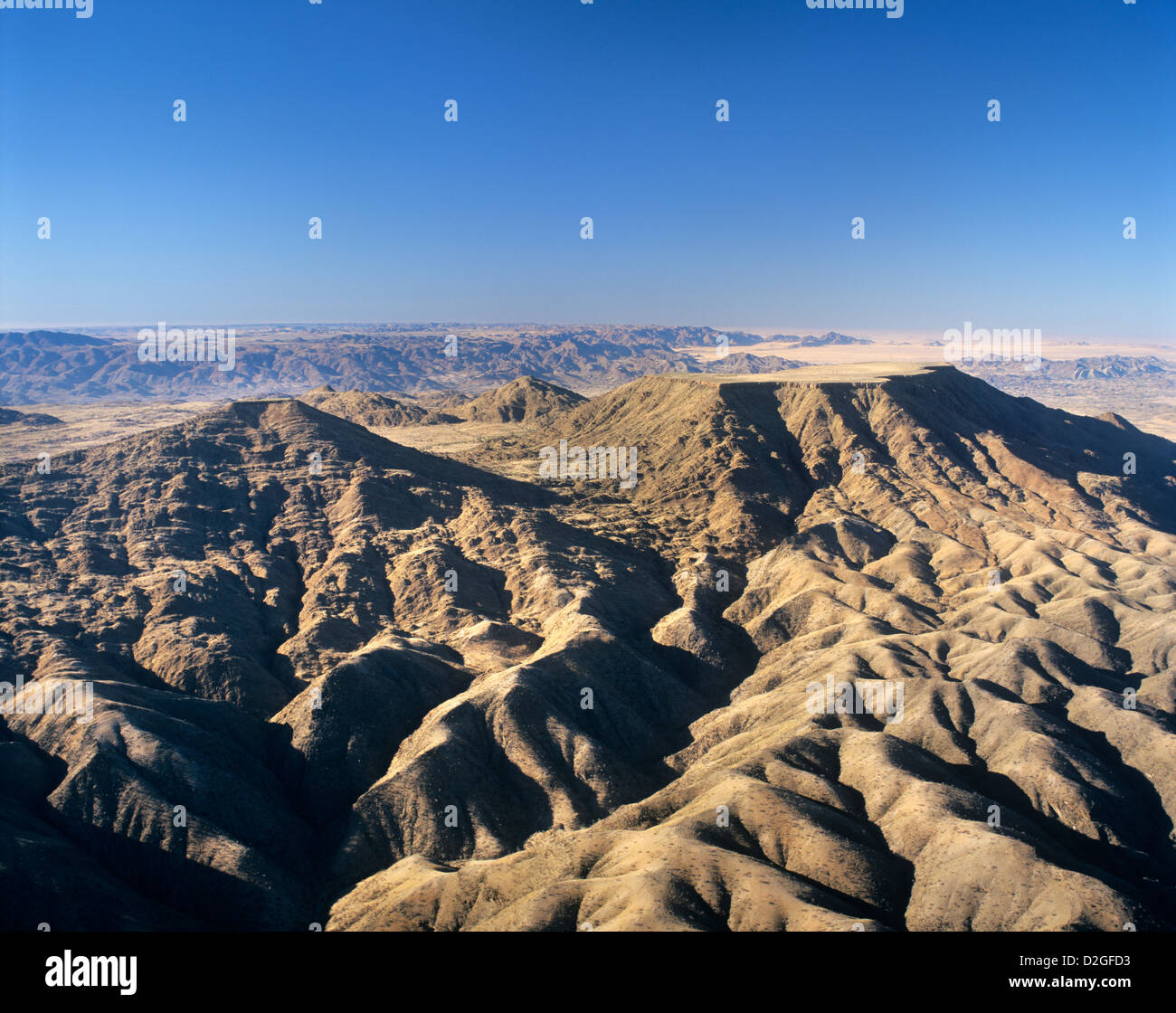 Namibia, Central Highlands, aerial view of the 2347 metre plateau top ...