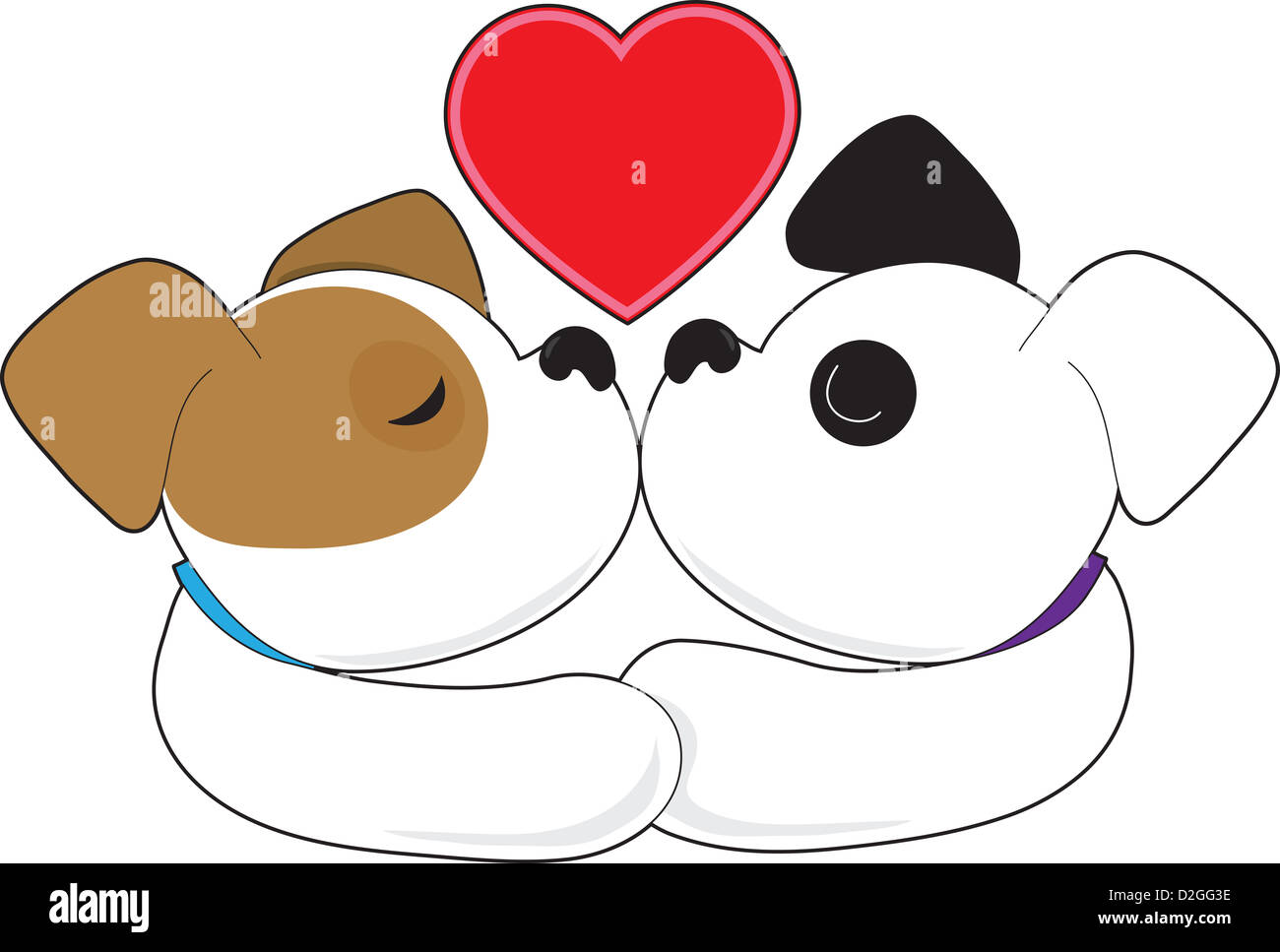 Cartoon couple kissing hi-res stock photography and images - Alamy